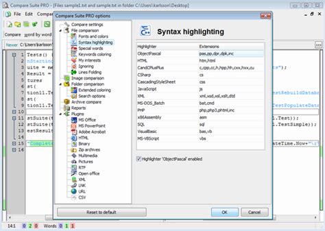 compare c sharp files compare suite