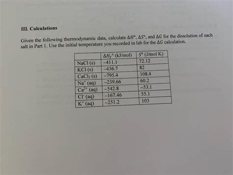 I Need Help With The Calculations For Part The Chegg