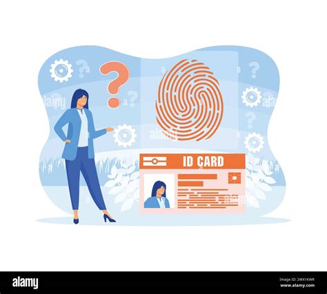 Personal Id And Biometric Access Control Person Using Identity Office Badge And Fingerprint