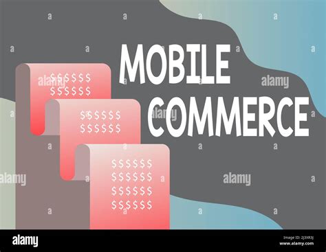 Text Showing Inspiration Mobile Commerce Word Written On Using Mobile