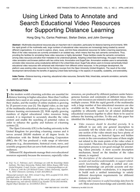 Pdf Using Linked Data To Annotate And Search Educational Video