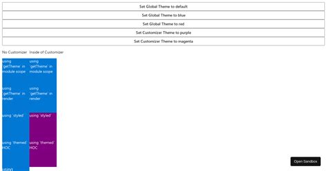 Fabric Themes Testing Codesandbox