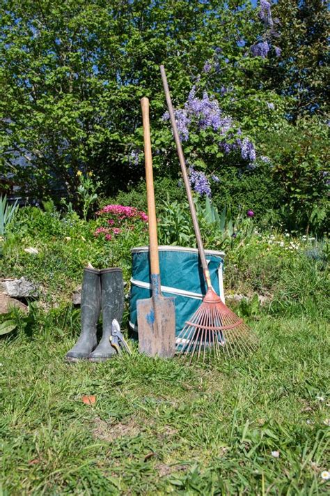 Het Tuinieren Reeks Hulpmiddelen Voor Tuinman Stock Afbeelding Image Of Schop Tuinieren