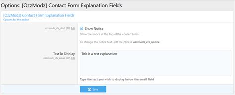 Add Ons OzzModz Contact Form Explanation Fields XenForo Nulled Community