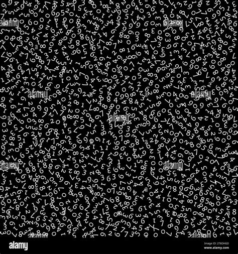 Falling Numbers Big Data Concept Binary White Random Flying Digits Unique Futuristic Banner