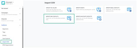 import sms contacts pushwoosh documentation