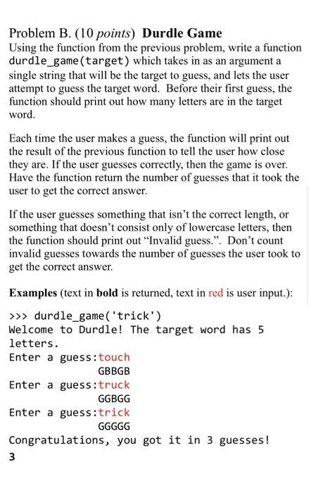 Solved Problem A 10 Points Durdle Match You Are Tasked
