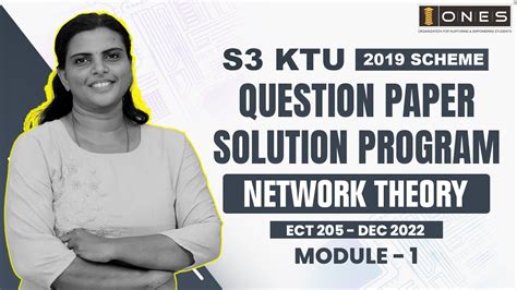 S3 Ktu 2019 Scheme Qp Solution Ec Network Theory Ect 205 Module 1 Dec 2022 Youtube