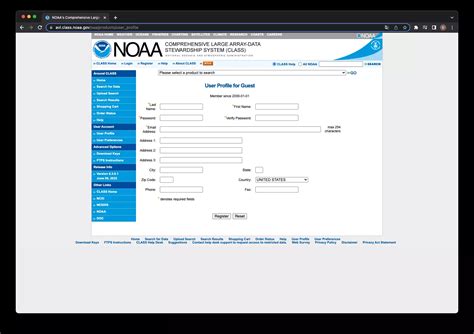 how to download noaa products using the noaa class platform example