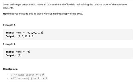 283 move zeroes kickstart coding