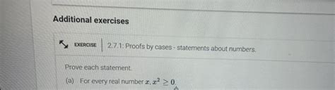 Solved Prove Each Statement A For Every Real Number Chegg