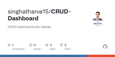 Github Singhatharva15crud Dashboard Crud Dashboard With Django