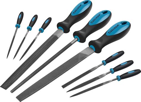 Delihom Metal File Set 9pcs Hand Files Including Flat Round Half Round File And Needle File