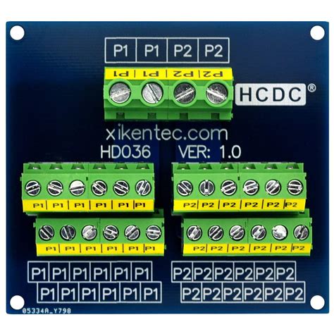 2x12 Position 40a 250v Screw Terminal Block Distribution Module Board