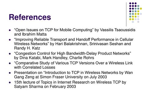 Ppt Improving Tcp Performance Over Wireless Networks Powerpoint