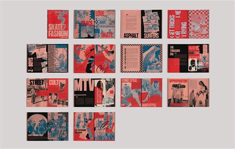 Skate Fashion History Zine Behance Book Illustration Layout