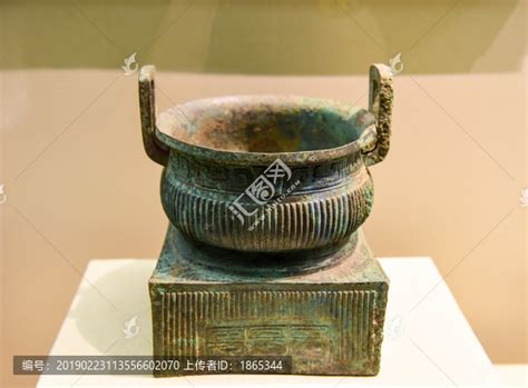 直棱纹方座簋 文物考古 文化艺术 摄影素材 汇图网www huitu