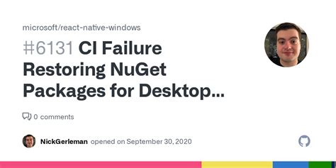 Ci Failure Restoring Nuget Packages For Desktop Job · Issue 6131