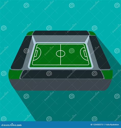 Square Soccer Field Flat Icon Stock Illustration Illustration Of Open