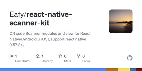 GitHub Eafy React Native Scanner Kit QR Code Scanner Modules And View For React Native