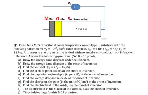 Metal Oxide Semiconductor P Type Si Q1 Consider A