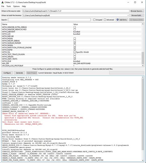 compile mysql from source with openssl on windows stack overflow