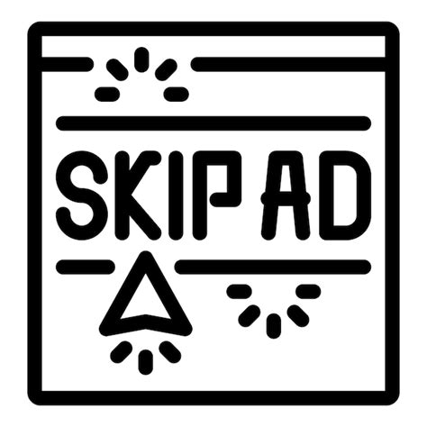 Premium Vector Skip Ad Button Clicking With Cursor Representing Online Advertisement Avoidance