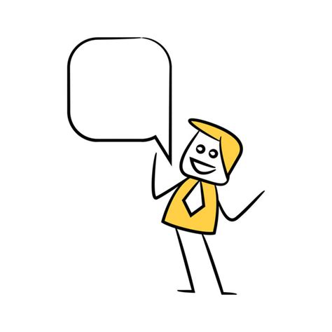 Stick Man Speech Free Stock Vectors