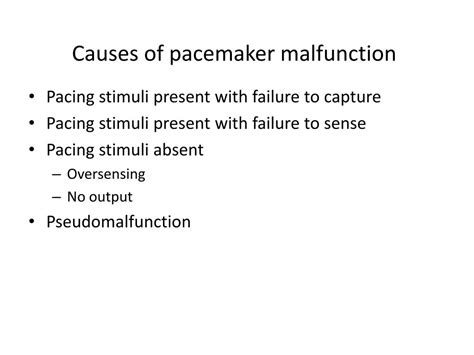 Ppt Pacemaker Troubleshooting Single Chamber Pacemakers Powerpoint