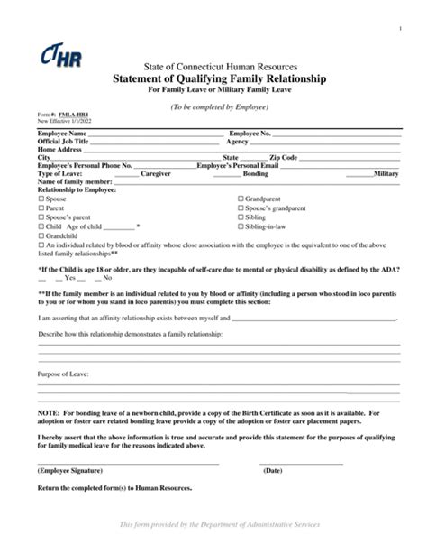 Form Fmla Hr4 Fill Out Sign Online And Download Fillable Pdf Connecticut Templateroller