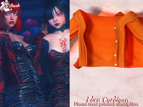 Second Life Marketplace Eliavah ~ Eden Cardi [orange 2]