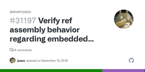 Verify Ref Assembly Behavior Regarding Embedded Resources · Issue