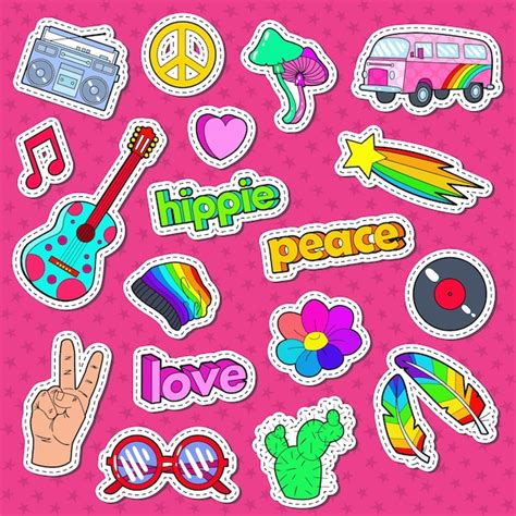 Premium Vector Collection Of Colorful Stickers