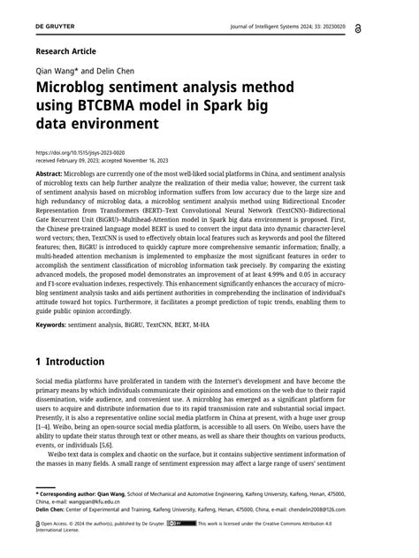 Pdf Microblog Sentiment Analysis Method Using Btcbma Model In Spark