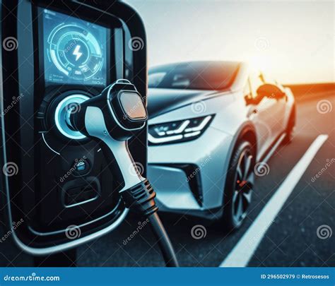 Electric Energy Plug Hybrid Suv Car Ev Fast Charge Battery Gui Led Info Graphical User Interface