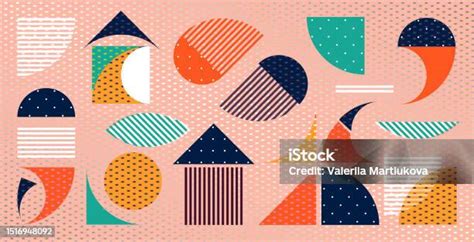 기하학적 패턴 밝은 타원형의 그라데이션 메쉬로 덮인 창의적인 파란색 배경에 다양한 모양의 집합입니다 광고 웹 배너 비즈니스 및 벽지를 위한 추상적인 디자인 0명에 대한 스톡