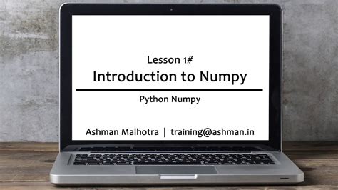 python numpy 01 introduction youtube