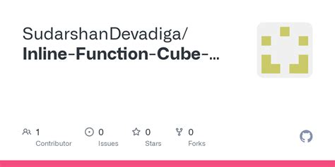 Github Sudarshandevadigainline Function Cube Calculation