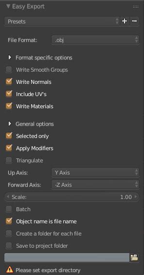 Easy Export Panel Released Scripts And Themes Blender Artists Community
