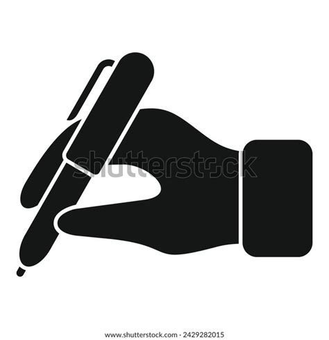 Writing Signature Icon Simple Vector Check Stock Vector Royalty Free