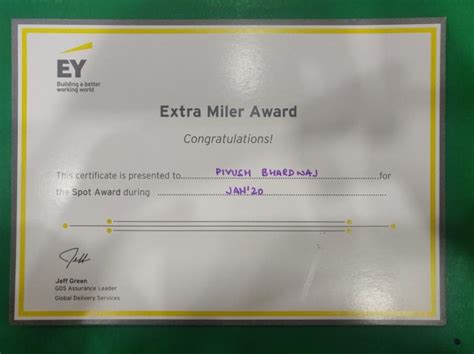 Piyush Bhardwaj On Linkedin Extramileraward Ey 26 Comments