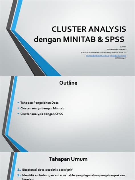 Cluster Analysis Dengan Minitab Dan Spss Pdf