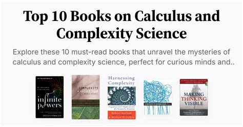 Top 10 Books On Calculus And Complexity Science Summary And Audio