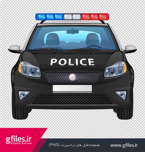 کلیپ آرت کارتونی ماشین پلیس Police Car Png Clipart Image