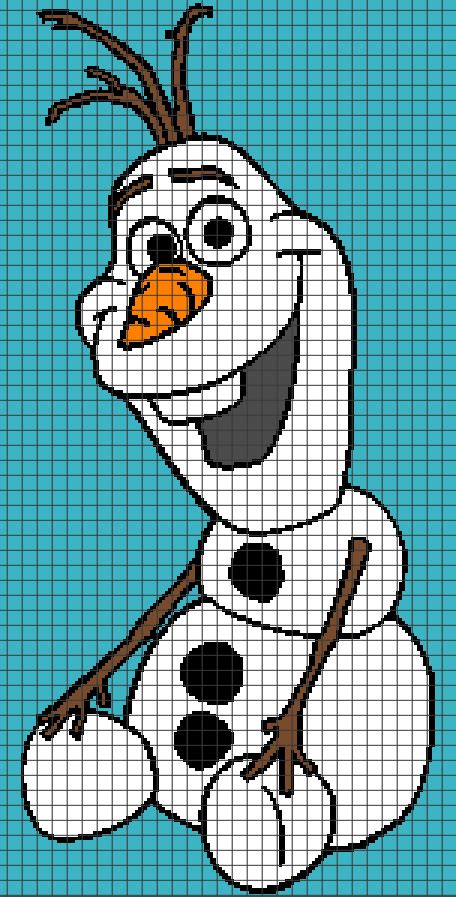Frozen Olaf Chart Graph And Row By Row Written Crochet Instructions 07 Artofit