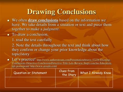 Ppt Making Inferences And Drawing Conclusions Powerpoint Presentation Id 1128799