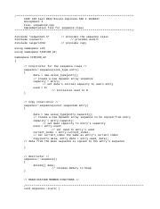 Sequence2 Cpp CISP 430 Fall 2022 Nicole Espinoza SID 1648237