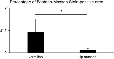 Statistical Analysis Of Fontana Masson Stain In Vermilion And Lip Download Scientific Diagram