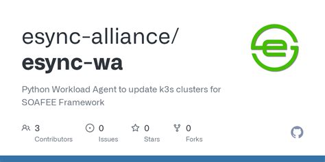 Github Esync Alliance Esync Wa Python Workload Agent To Update K3s Clusters For Soafee Framework
