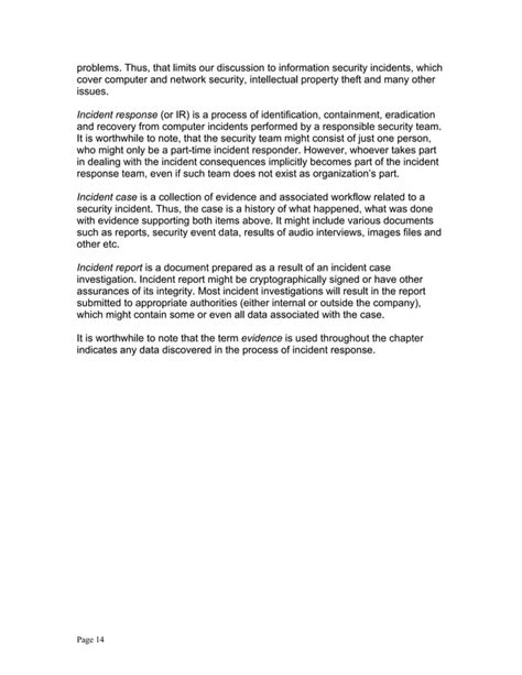 Importance Of Structured Incident Response Process Pdf